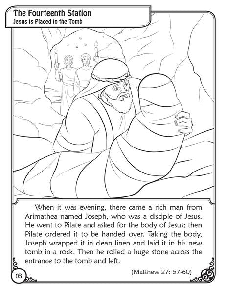 stations of the cross for kids coloring pages